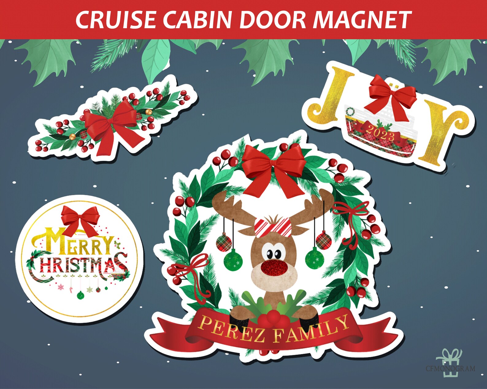 Personalized Christmas Cruise Door Magnets/ Holiday Cruise Magnet ...