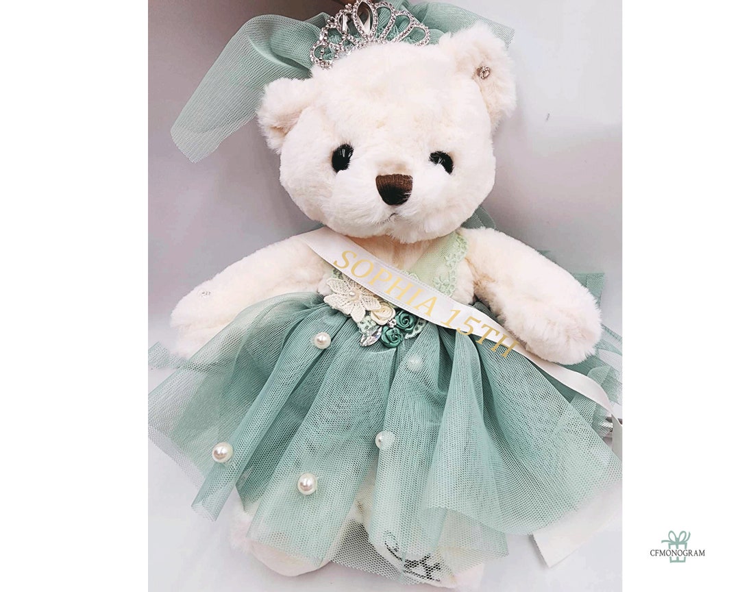 12" Personalized Birthday Teddy Bear, Quince Años Quinceañera Last Doll ...