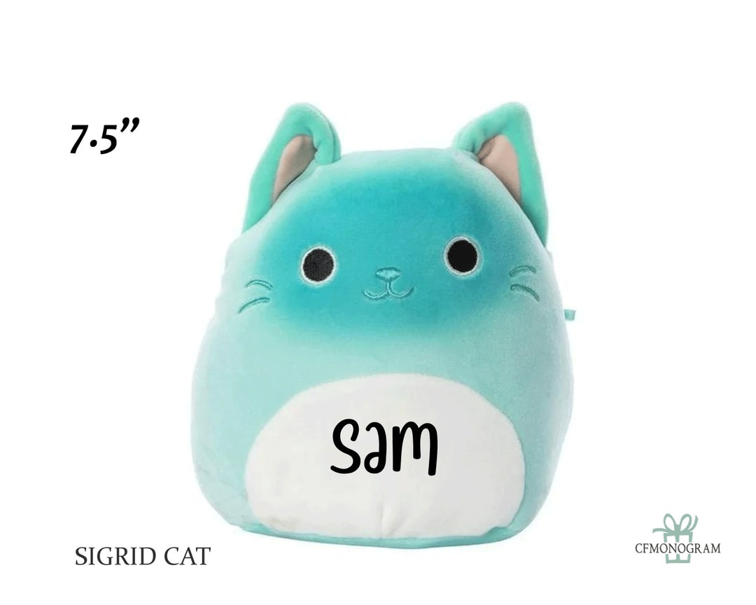 Squishmallow 7" Sigrid Cat, Blue Cat Custom Squishmallow, Personalized ...