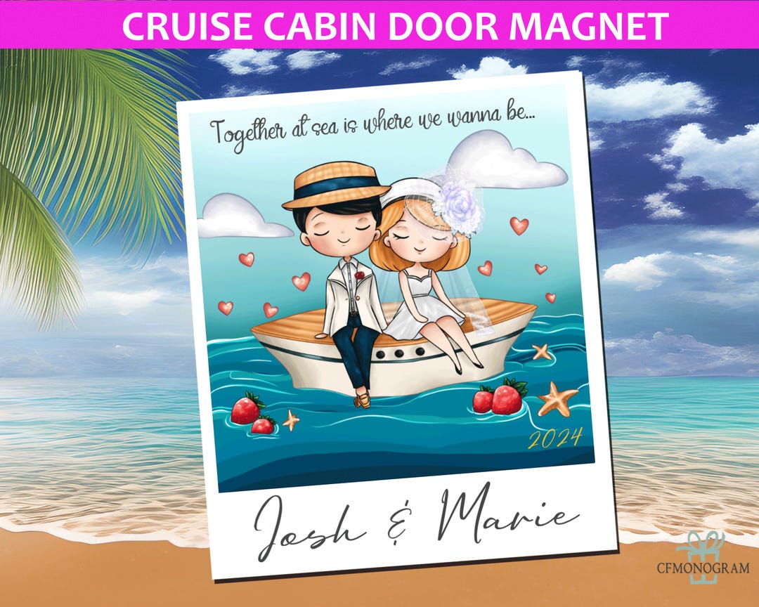 Personalized Anniversary Cruise Door Magnet, Couple's Getaway - Etsy
