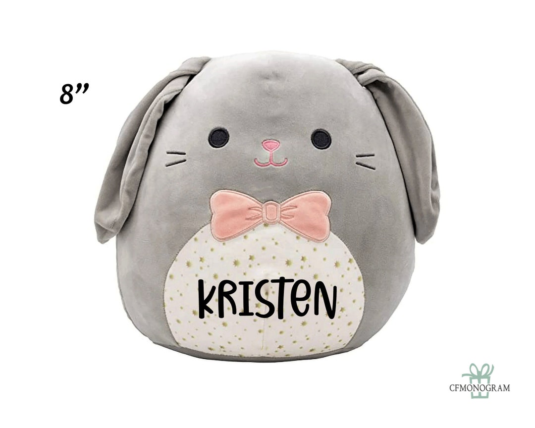 Personalized Squishmallow Blake Bunny Bow Tie 8" Easter, Avery Duck Squishable Easter Gift for ...