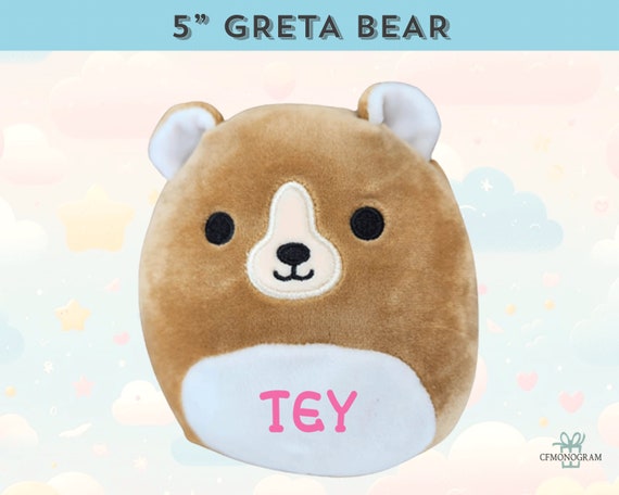 Personalized Squishmallow Greta Bear 5 Brown Bear Custom Squishmallow Etsy UK