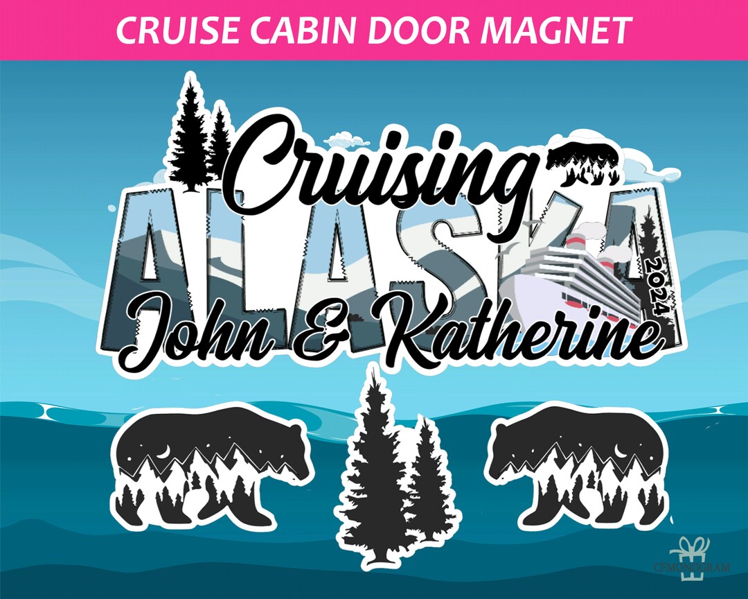 Personalized Alaska Cruise Door Magnet Set, Cabin Decor - Etsy