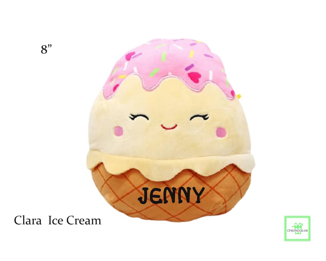 Personalized Squishmallow Clara Ice Cream 8 Inch, Squishable Plush ...