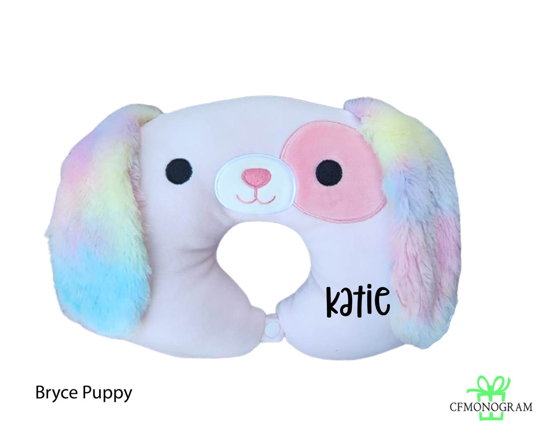 Personalized Squishmallow Bryce the Dog Travel Pillow, Personalized ...