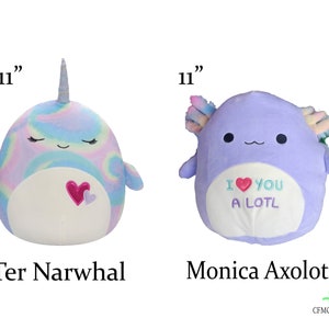 Personalized Squishmallow Corinna Cat 11 Valentines Day Gift, Green Cat ...