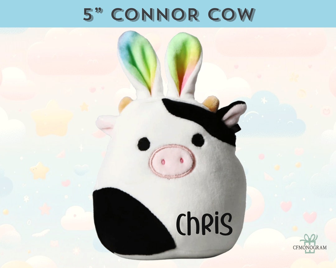 Squishmallow Easter Connor Cow 5", Valentines Heart Glasses ...