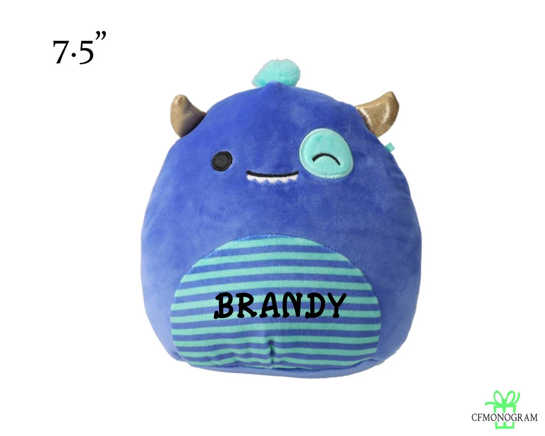 Personalized Squishmallow Rinz Monster 7.5, Blue Monster, Squishable ...