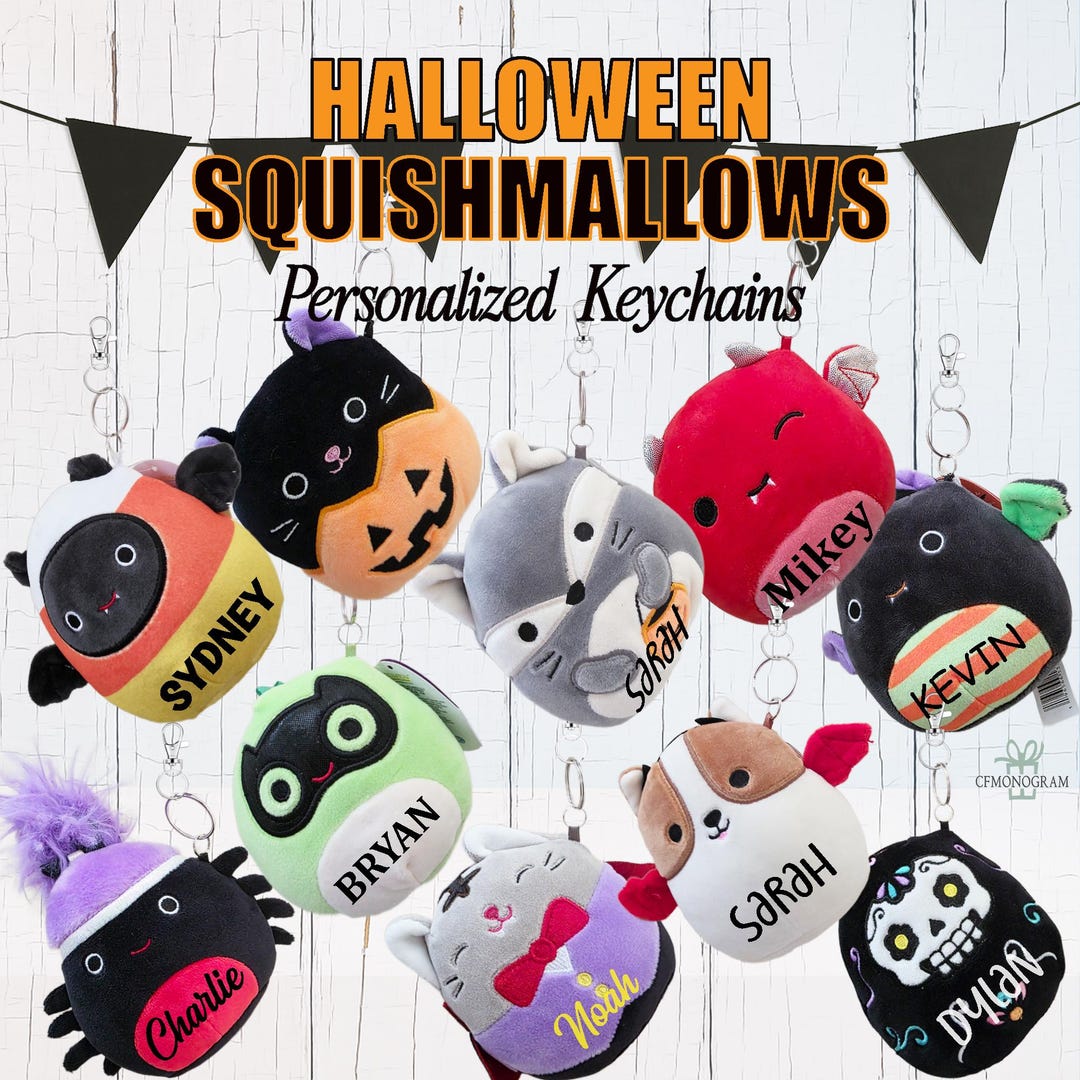 Personalized Squishmallow Keychain For Halloween Plush W Name Backpack personalized-squishmallow-keychain-for-halloween-plush-w-name-backpack