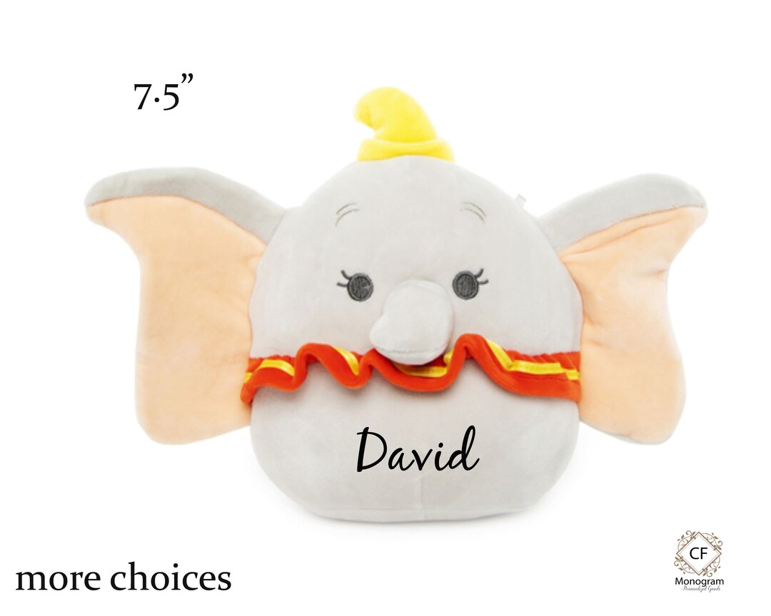 Personalized Squishmallow Dumbo 7 Inch, Grey Elephant, Squishable Plush ...