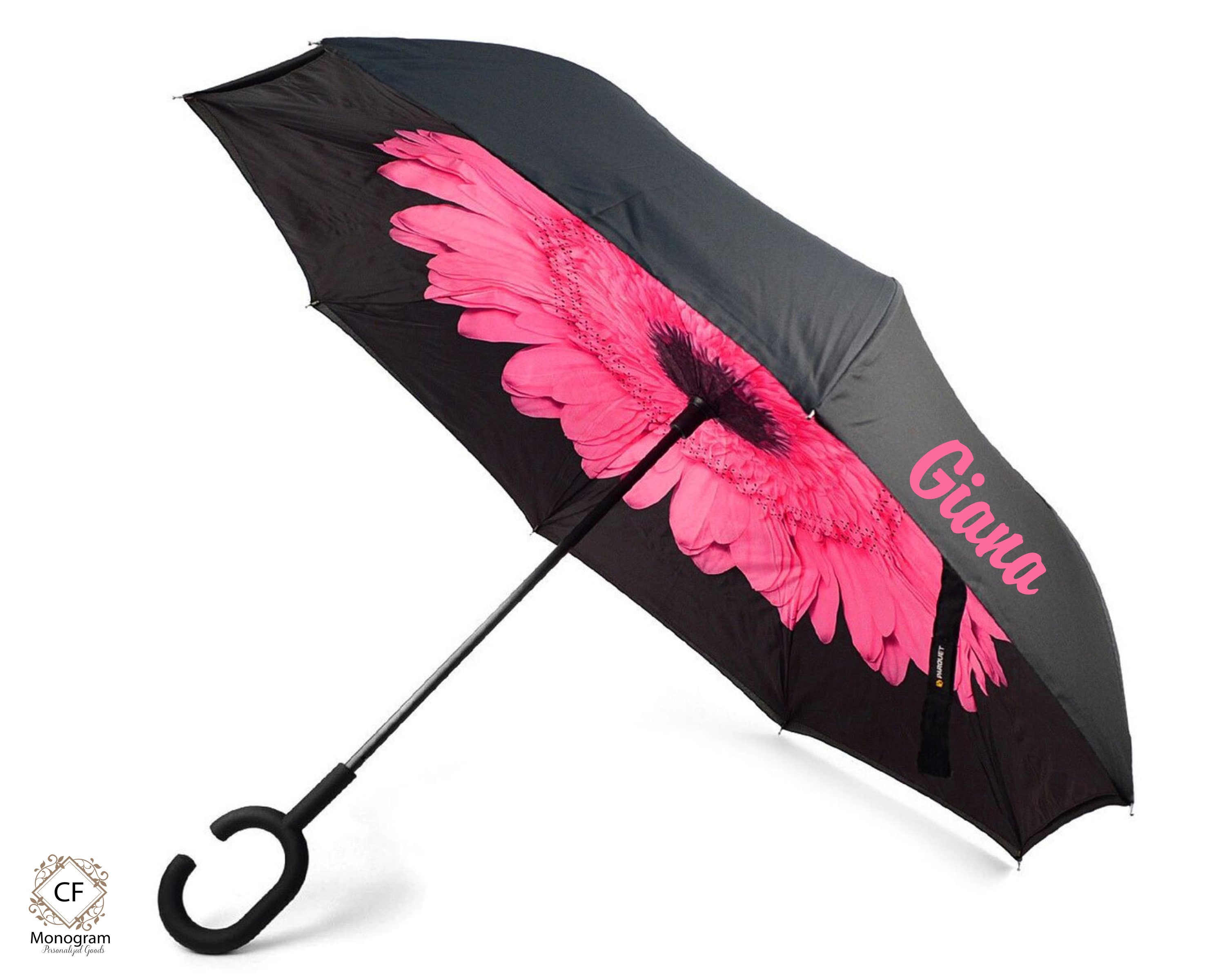 Custom Umbrella Personalized Umbrella Pink Flower umbrella | Etsy
