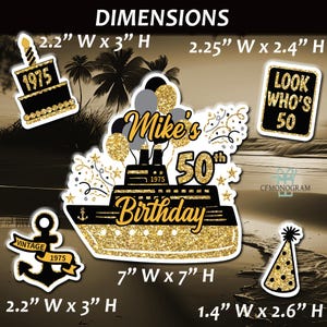 Personalized 50th Birthday Cruise Door Magnets Decoration/happy ...