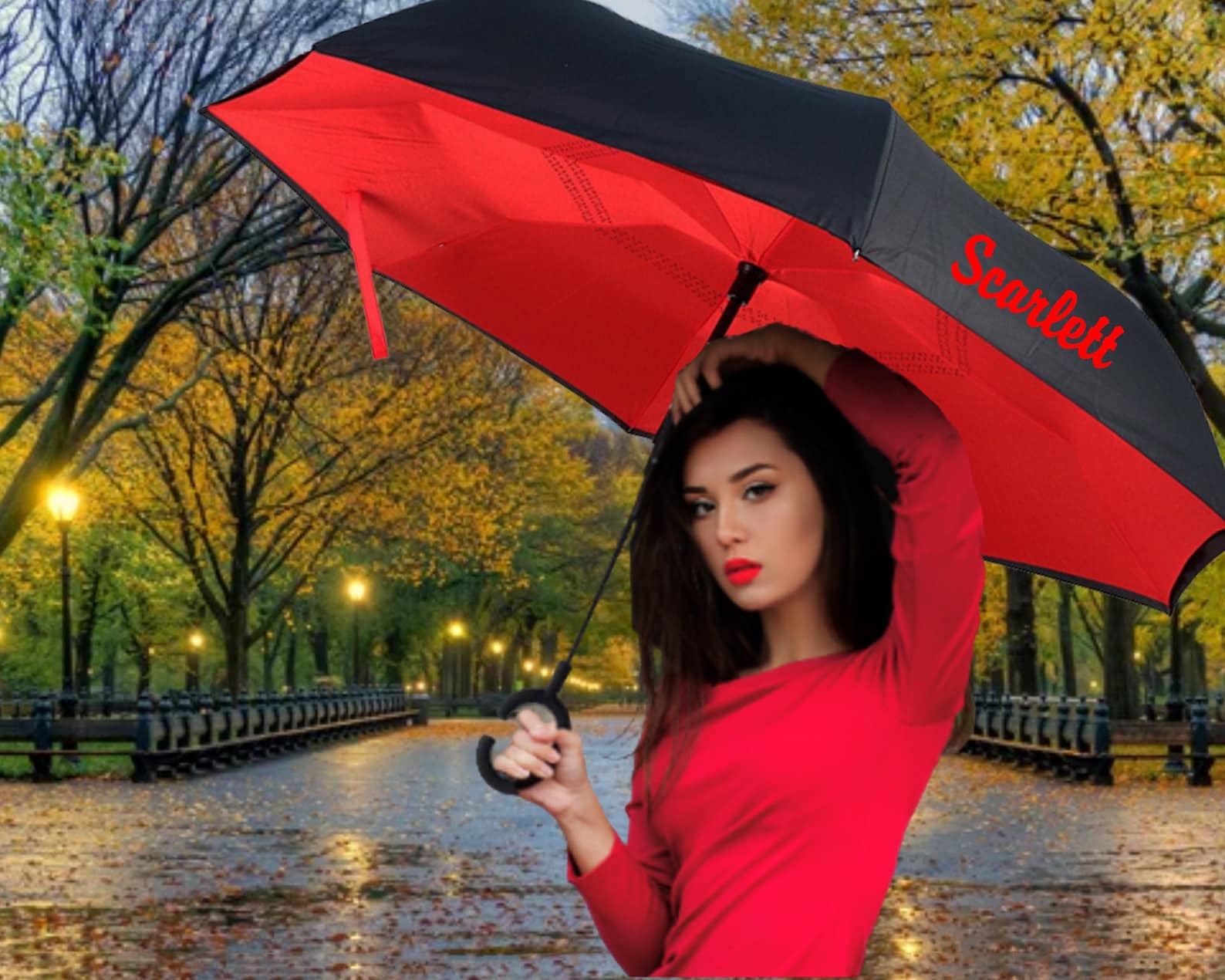 Custom Umbrella Personalized Umbrella Monogram Umbrella Red - Etsy