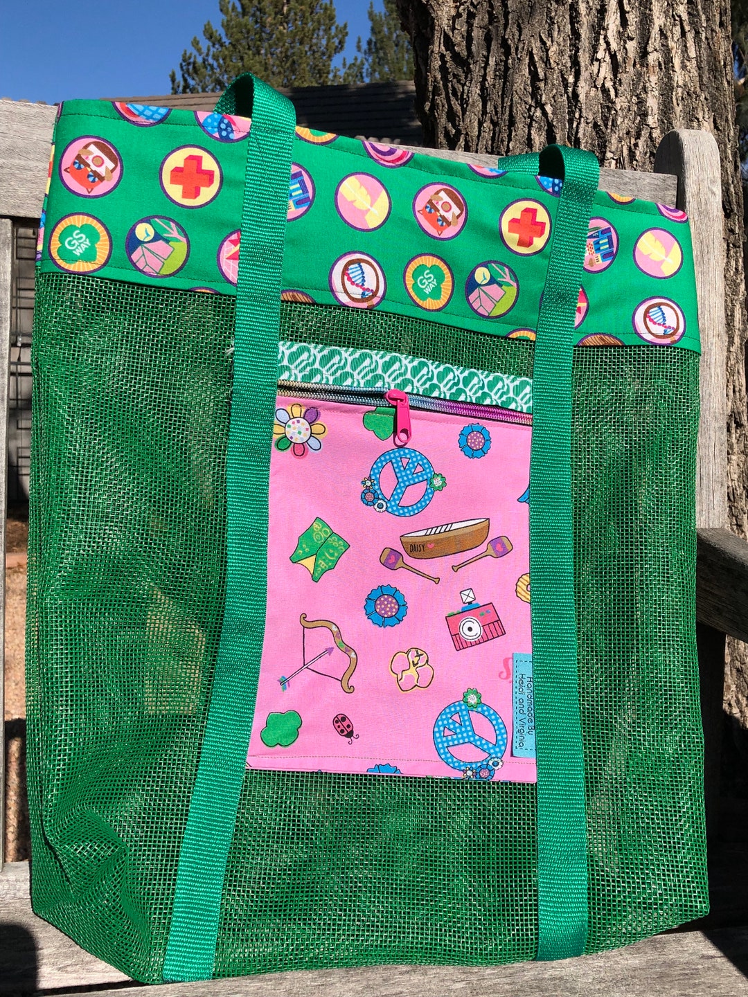 Mesh Tote Bag – Girl Scout - Kelly Green - Etsy