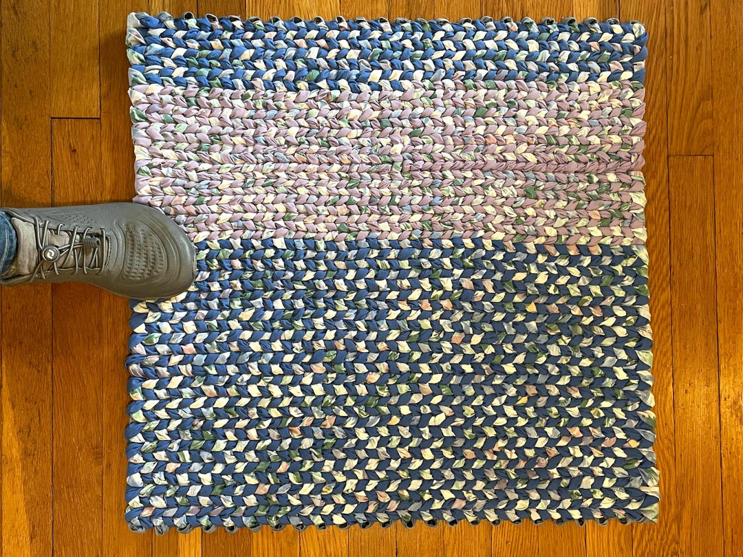 Blue and Purple Rag Rug - Etsy