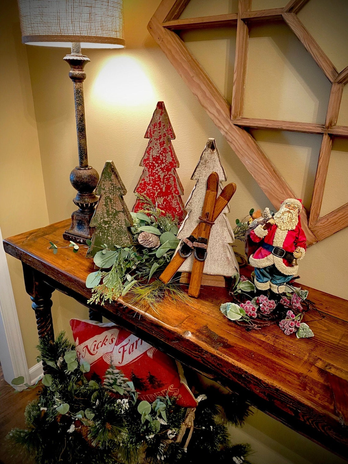 Rustic Wood Tree Set - Etsy