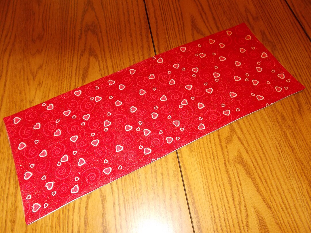 Valentine Hearts Swirls Topper Red Kitchen Table Bath Cover Home Décor ...