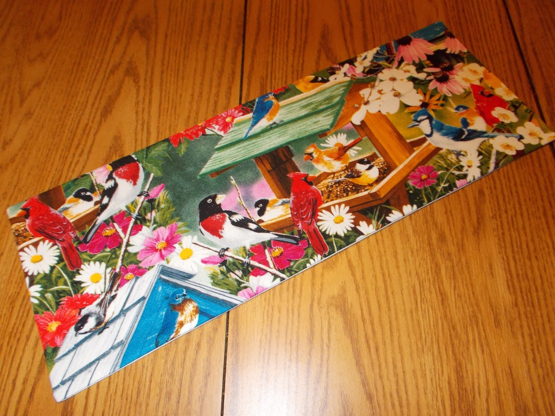 Spring Cardinal Bird Feeder Handmade Toilet Tank Topper- Approx. 7.5" X ...