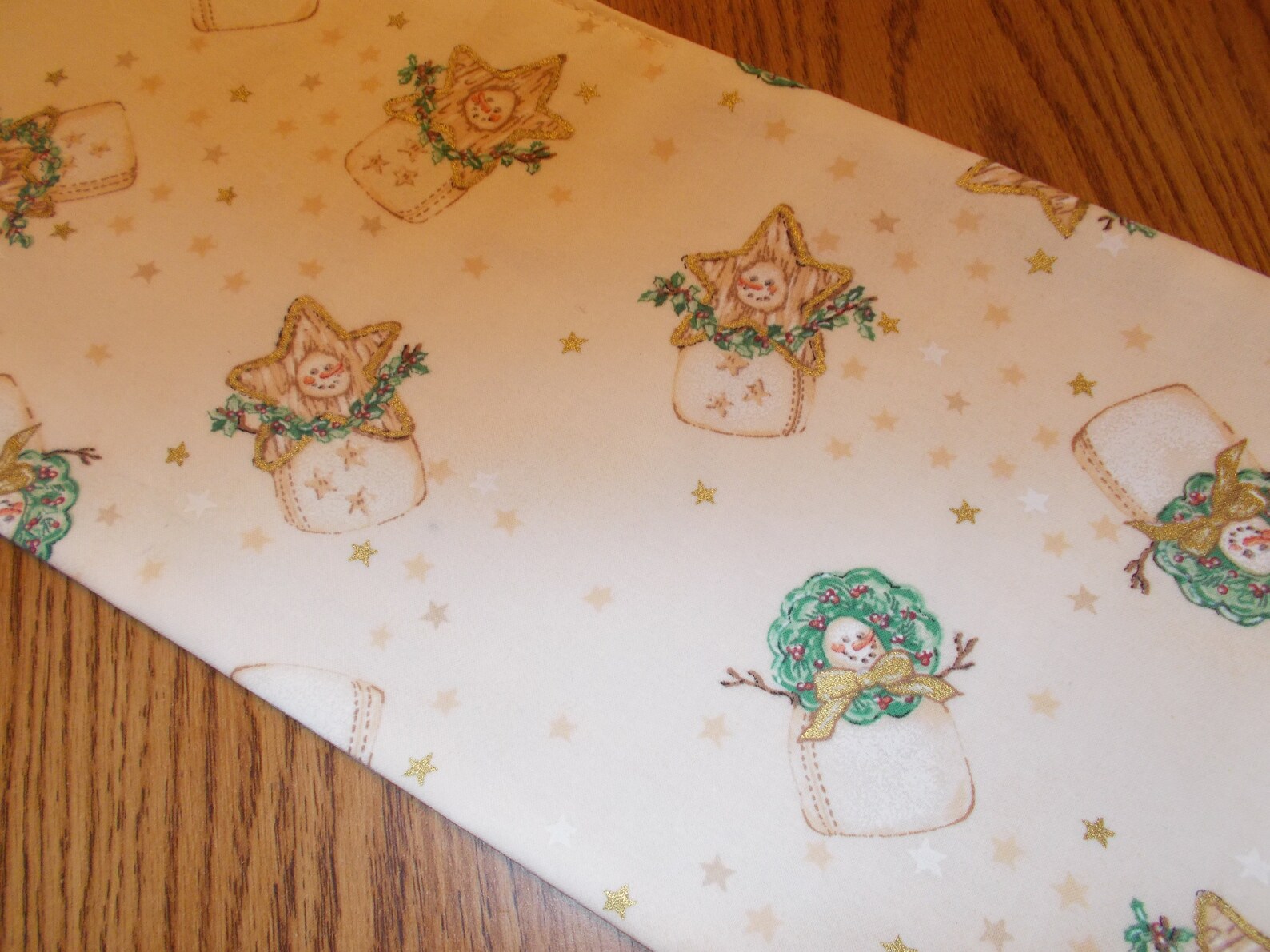 Gold Snowmen Christmas Handmade Metallic Stars Home Decor - Etsy