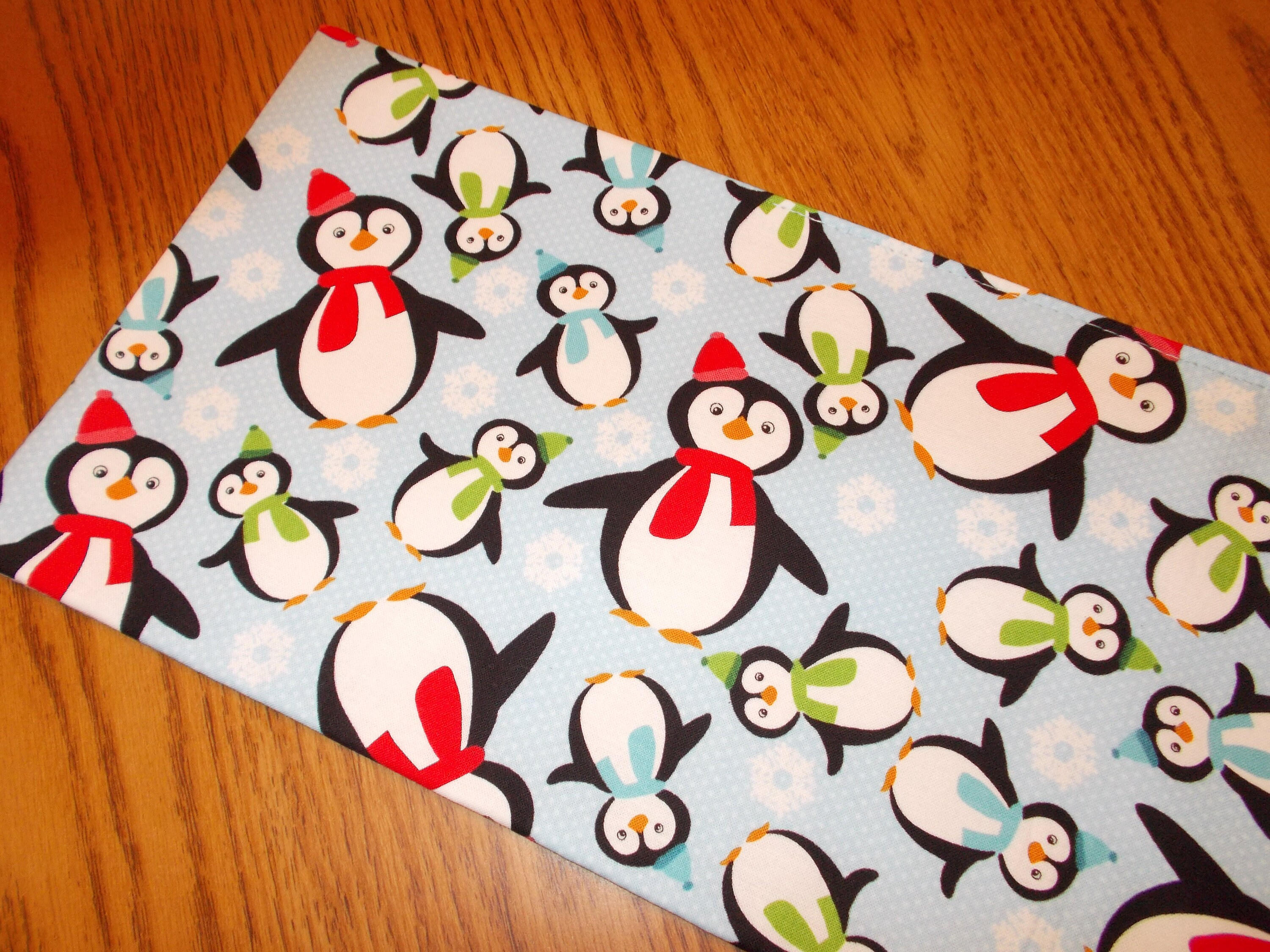 Penguins Christmas Snowflakes Snow Hats Birds Seasonal Winter | Etsy