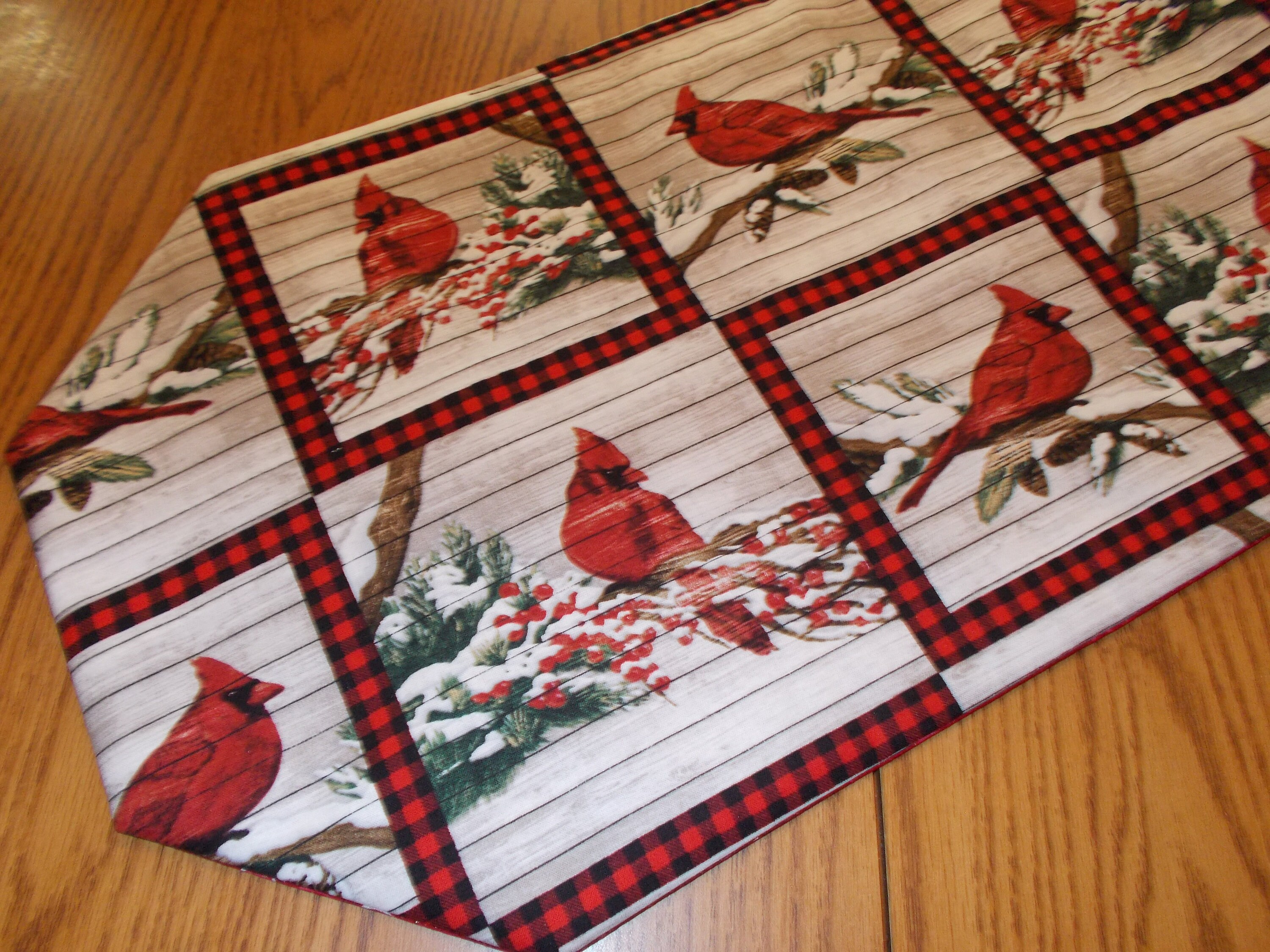 Cardinal Table Runner Valentine Thick Rectangular Reversible - Etsy