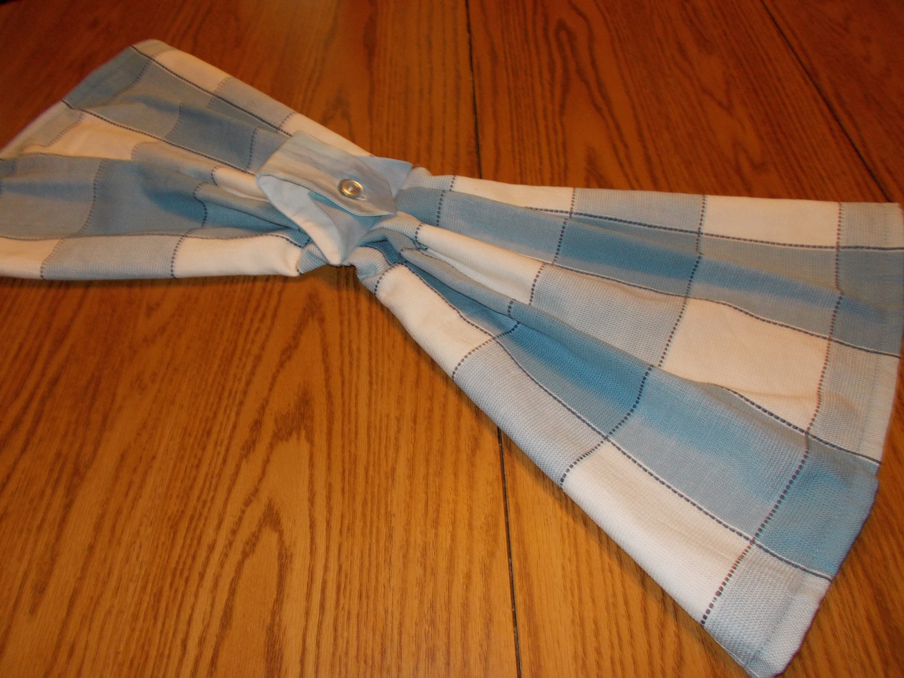 Double Sided Dish Towel SET Blue Plaid Squares Handmade Fabric - Etsy