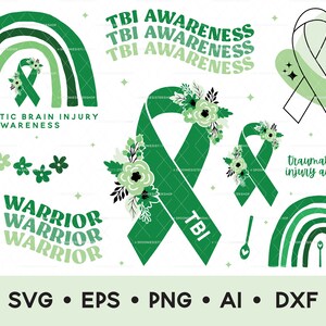 Traumatic Brain Injury Svg Bundle TBI Awareness SVG TBI - Etsy