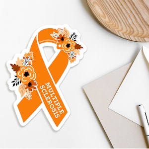 Multiple Sclerosis Sticker, MS Awareness Sticker, Orange Awareness ...