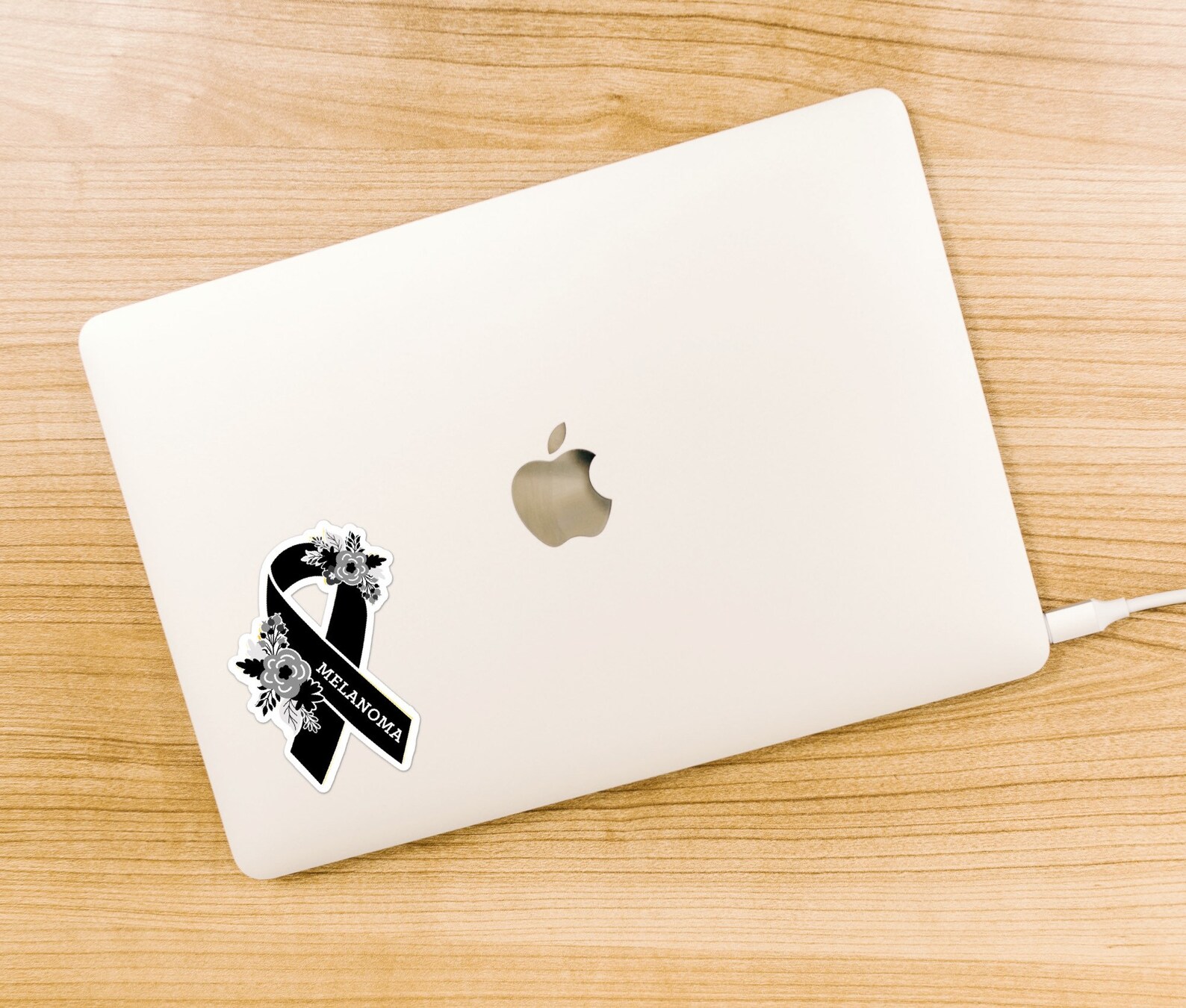 Melanoma Sticker Melanoma Awareness Stickers Floral Black - Etsy