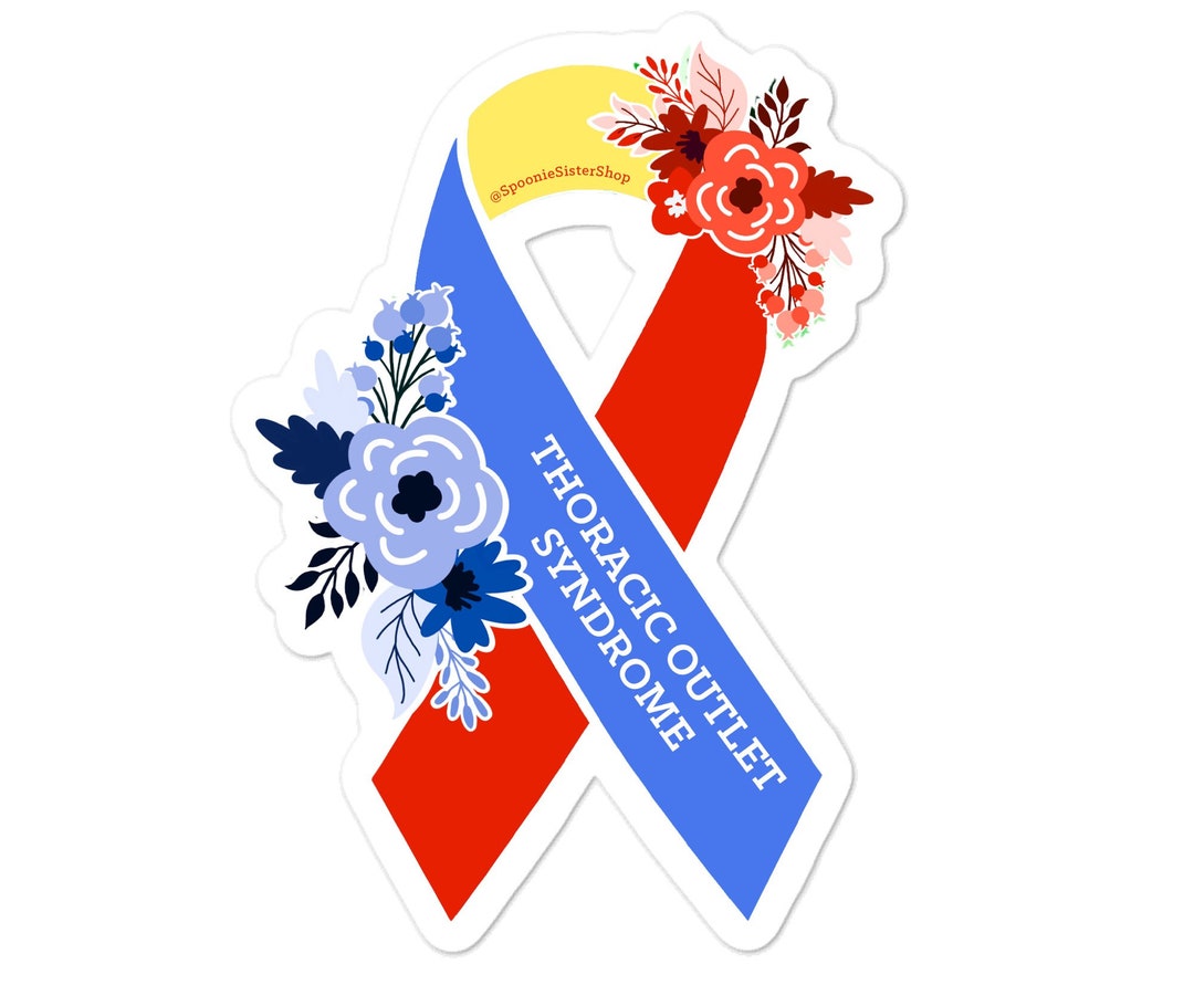 Thoracic Outlet Syndrome Sticker, TOS Awareness Stickers, Floral ...