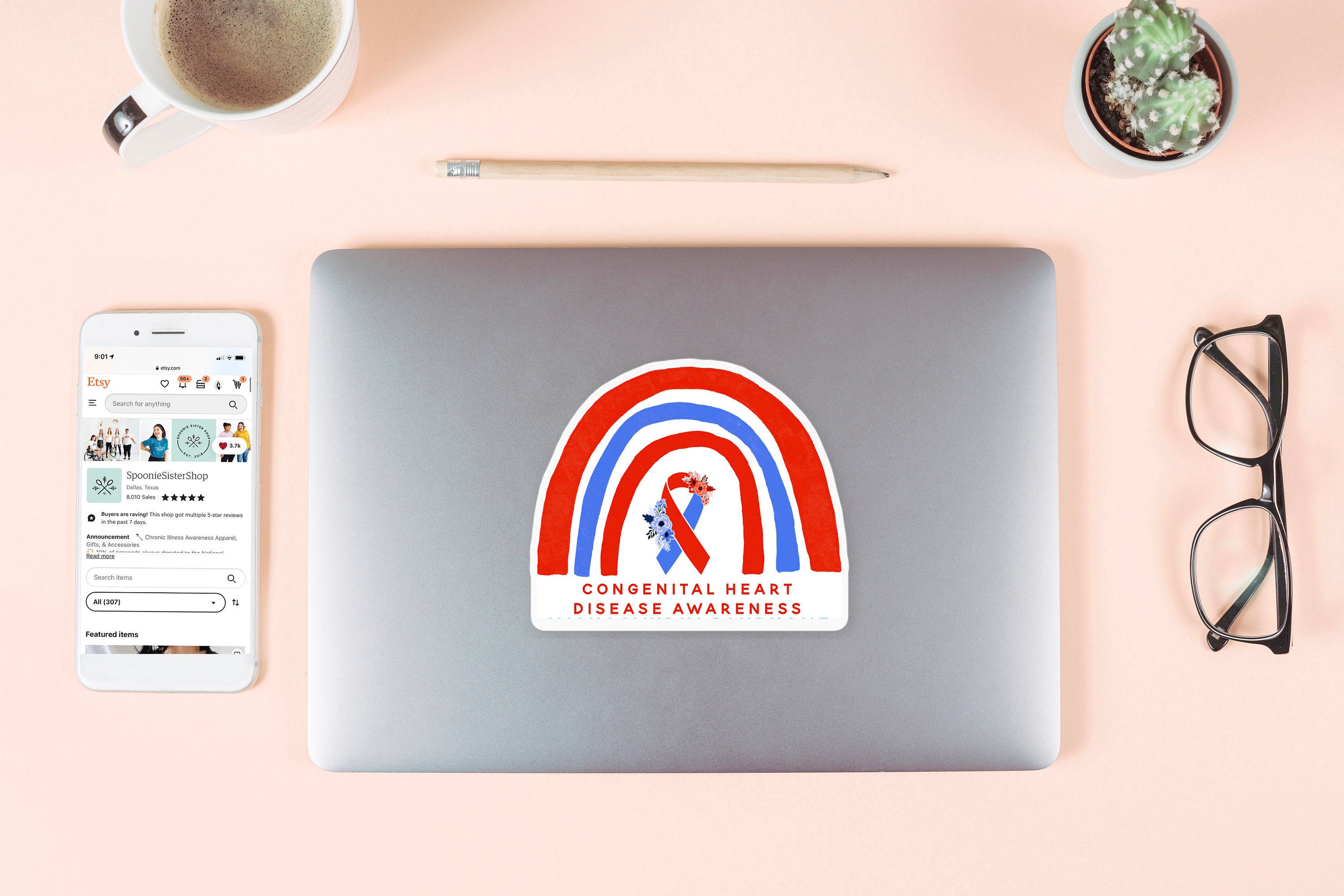 Rainbow CHD Sticker Congenital Heart Disease Stickers CHD - Etsy UK