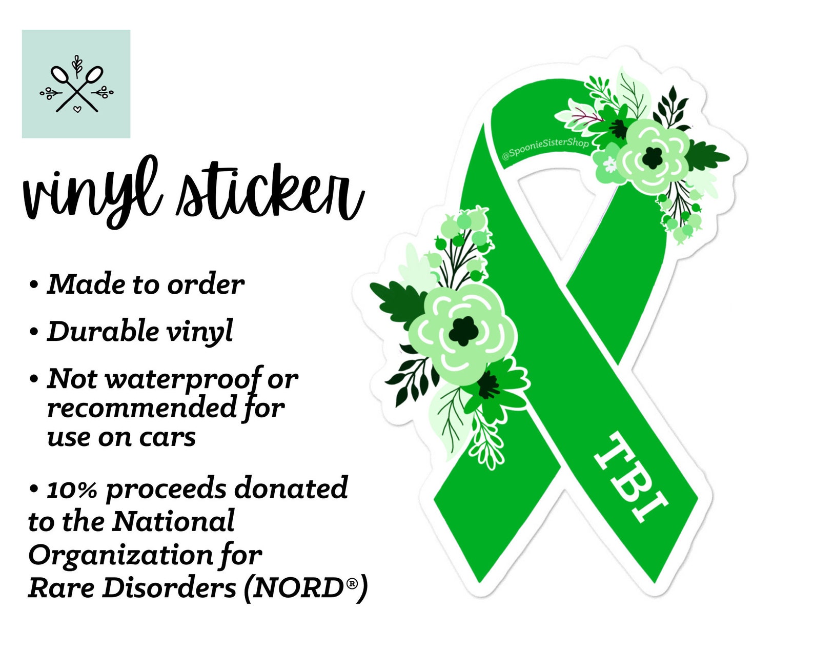 Traumatic Brain Injury Sticker, TBI Awareness Decal, TBI Support ...