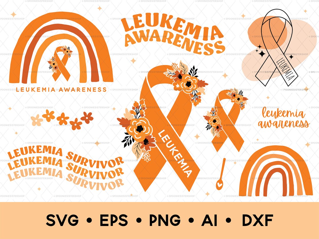 Leukemia SVG Bundle, Leukemia Awareness SVG, Leukemia Clipart Bundle ...