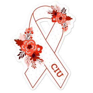 Chronic Idiopathic Urticaria Sticker, CIU Stickers, Floral White ...