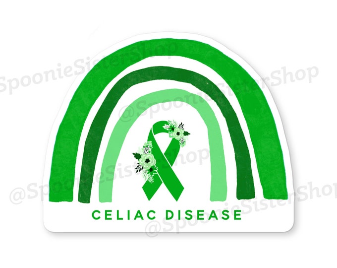 Celiac Disease Sticker Celiac Disease Awareness Floral Green - Etsy