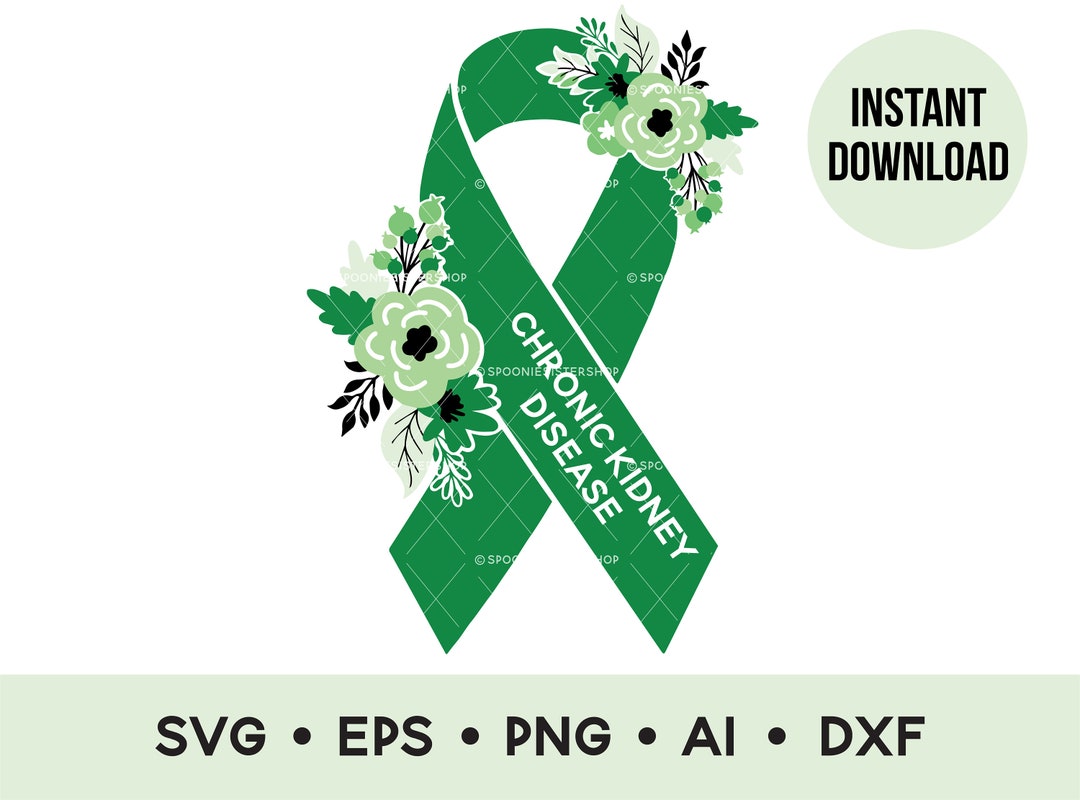 Chronic Kidney Disease Awareness Ribbon SVG, Chronic Kidney Disease PNG ...