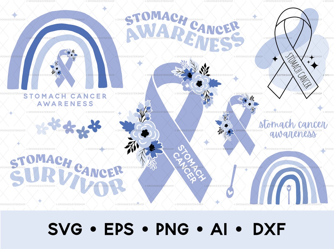 Stomach Cancer SVG Bundle Stomach Cancer Awareness SVG - Etsy Australia