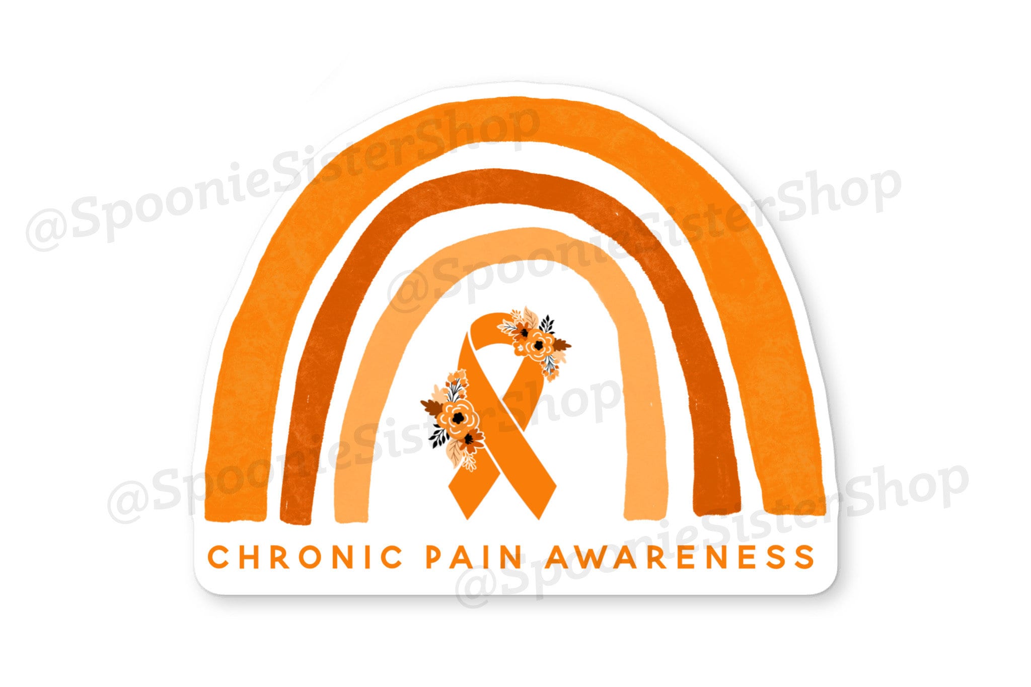 Chronic Pain Awareness Rainbow Sticker Chronic Pain Sticker | Etsy