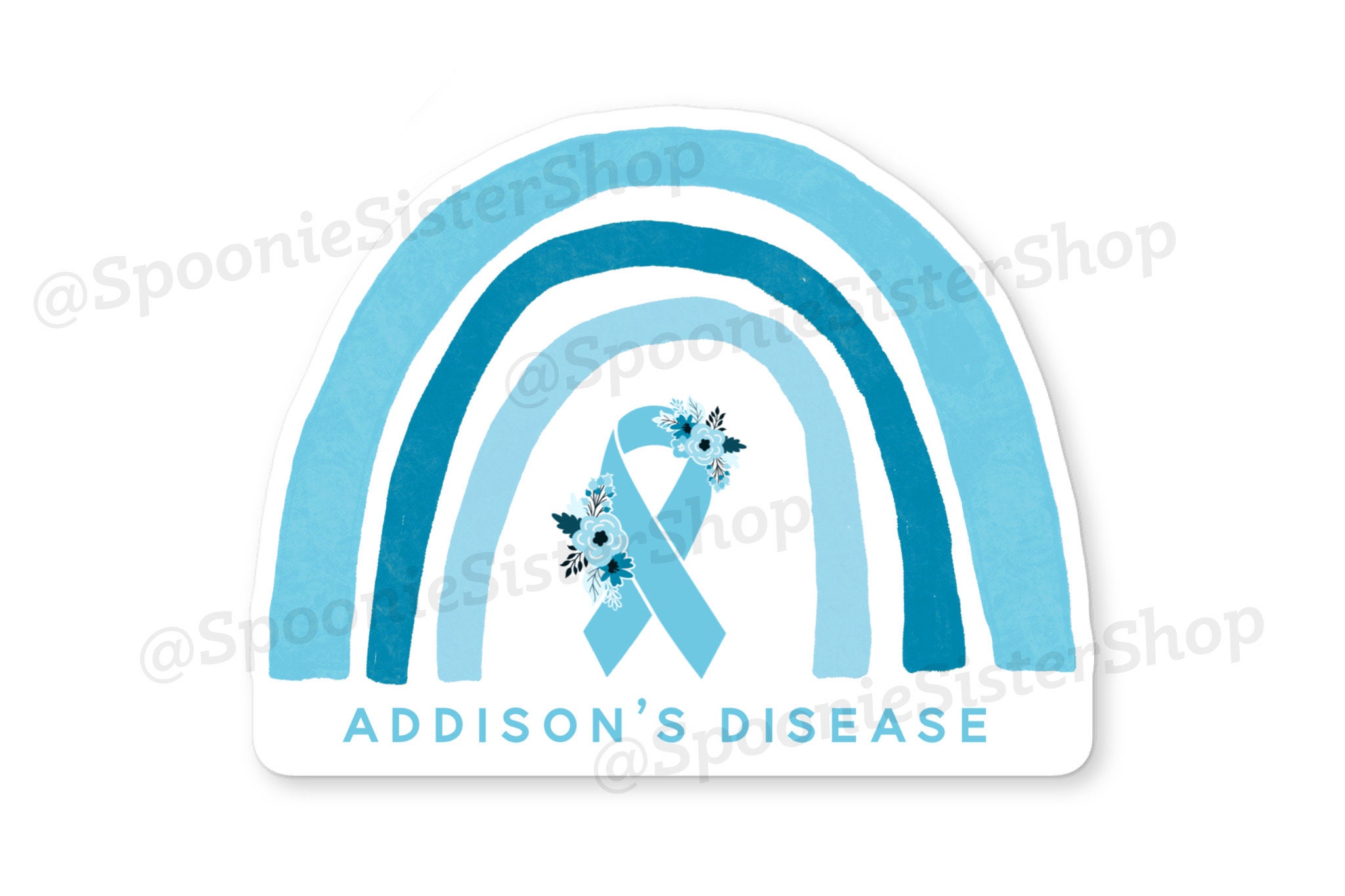 Rainbow Addison's Disease Stickers Addisons Disease | Etsy
