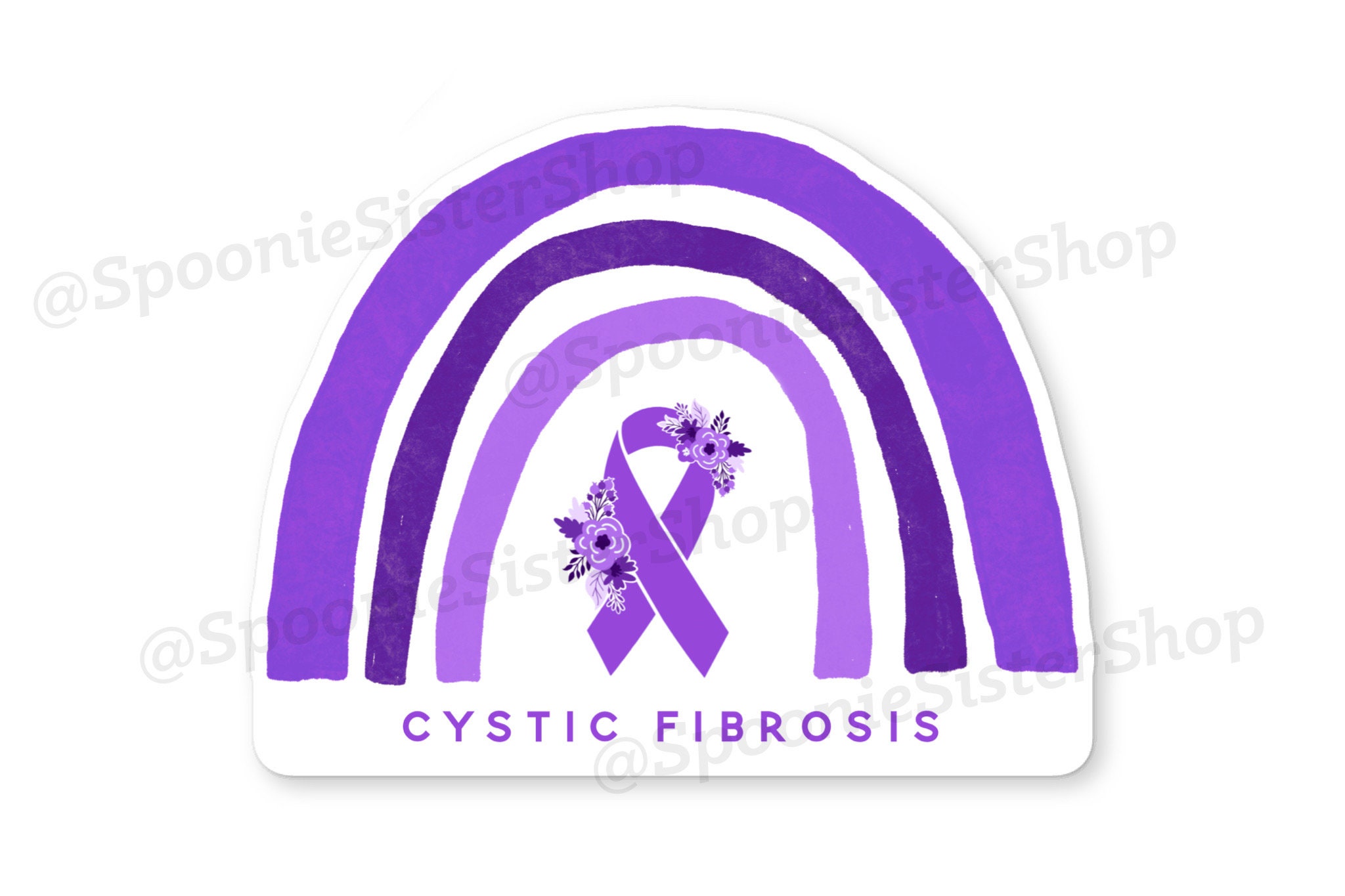 Rainbow Cystic Fibrosis Sticker, Cystic Fibrosis Decal, Cystic Fibrosis ...