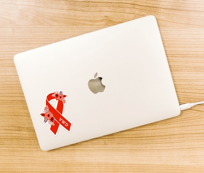 Von Willebrand Disease Sticker, VWD Awareness Stickers, Floral Red ...