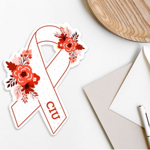Chronic Idiopathic Urticaria Sticker, CIU Stickers, Floral White ...