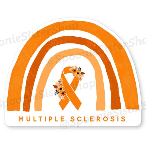 Multiple Sclerosis Sticker MS Awareness Sticker Orange - Etsy