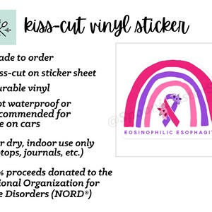 Rainbow Eosinophilic Esophagitis Sticker, Eosinophilic Esophagitis ...