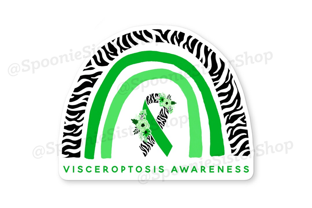 Rainbow Visceroptosis Sticker, Visceroptosis Awareness Stickers ...