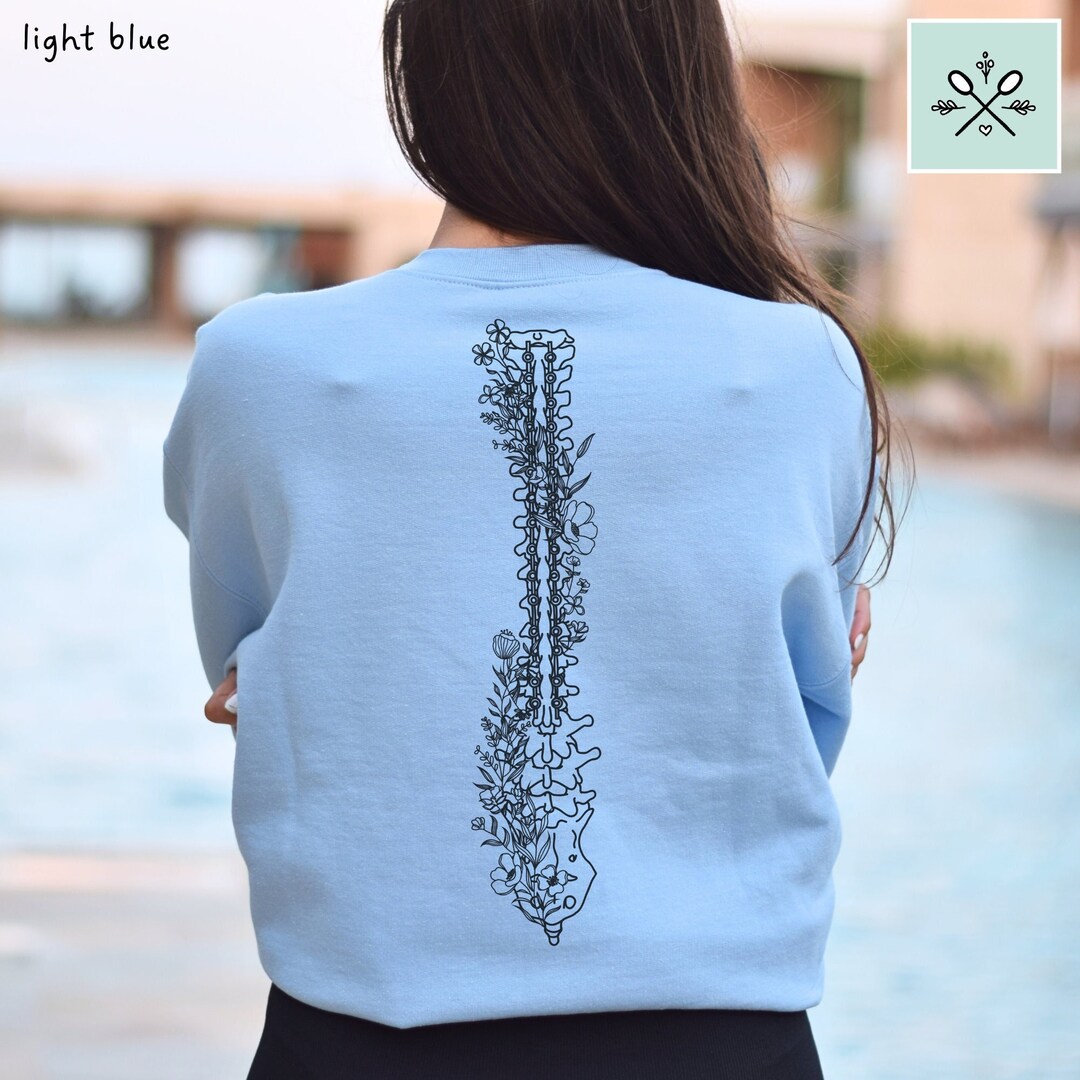Floral Spinal Fusion Sweatshirt, Spinal Fusion Surgery Sweatshirt ...