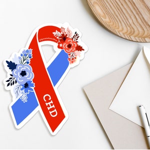 Congenital Heart Disease Sticker, CHD Awareness Stickers, Congenital ...