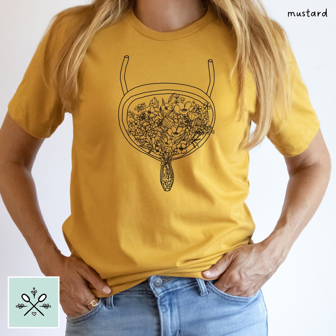 Floral Bladder Shirt, Bladder Anatomy Shirt, Bladder Tshirt, Bladder T ...