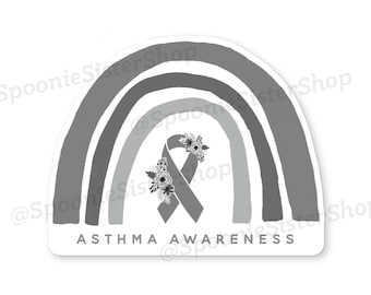 Asthma Ribbon Decal - Etsy