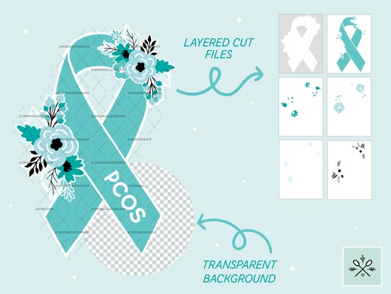 Pcos Teal Ribbon Tattoo
